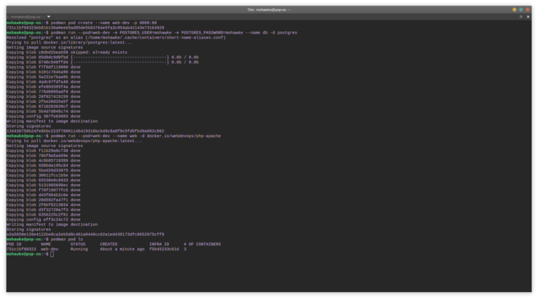 Create an Apache, PHP, PostgreSQL DEV Container with Podman - Dark Artistry